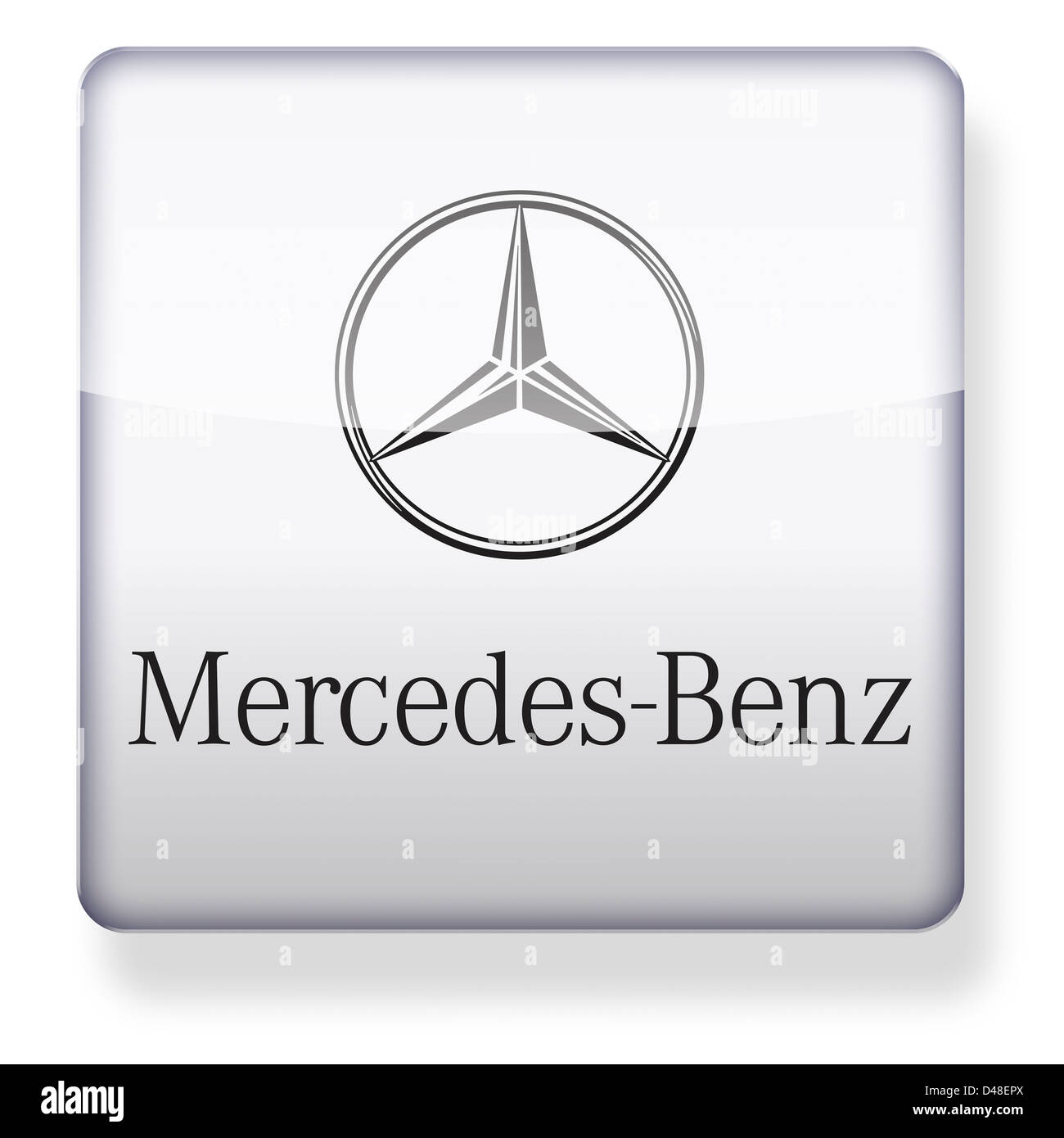 Logo Mercedes-Benz comme une icône de l'application. Chemin de ...