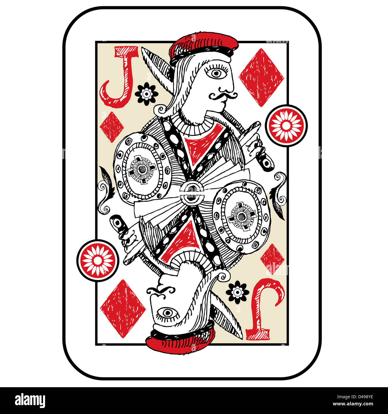 Valet de carreau carte à jouer Banque de photographies et d’images à ...
