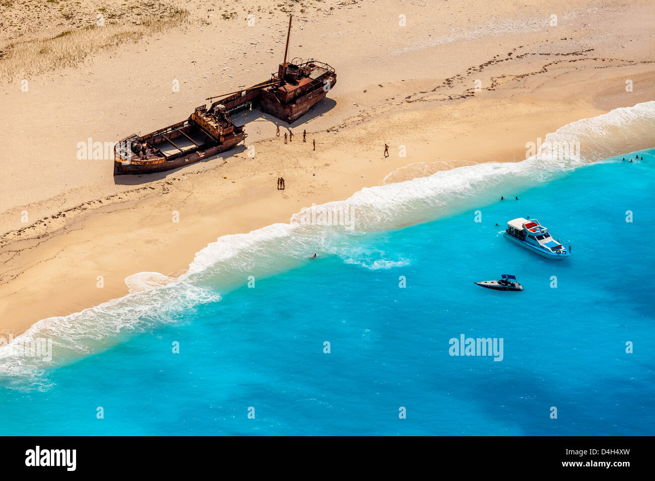 Le monde célèbre plage de Navagio à Zakynthos, Grèce Photo Stock - Alamy