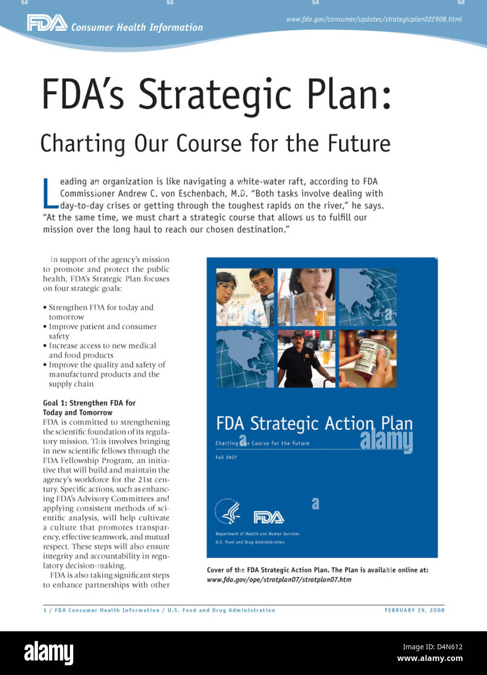 Le Plan stratégique de la FDA décrit la vision de l'organisme pour ...