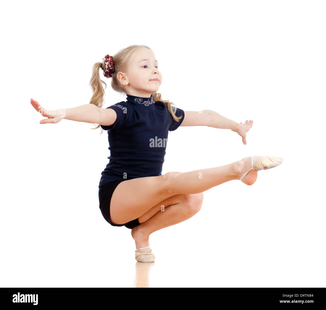 Little gymnast girl doing splits Banque de photographies et d’images à ...