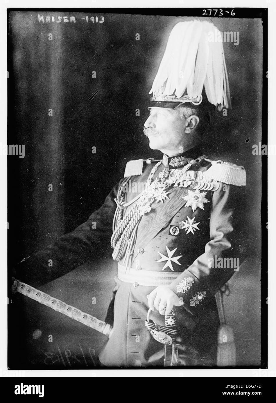 Portrait du Kaiser Guillaume II, empereur d'Allemagne, en 1913. L'image ...