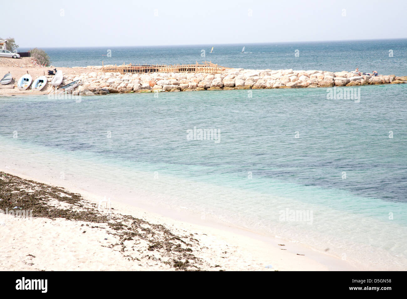 La plage de Bat Galim, Haïfa, Israël, Moyen Orient Photo Stock - Alamy