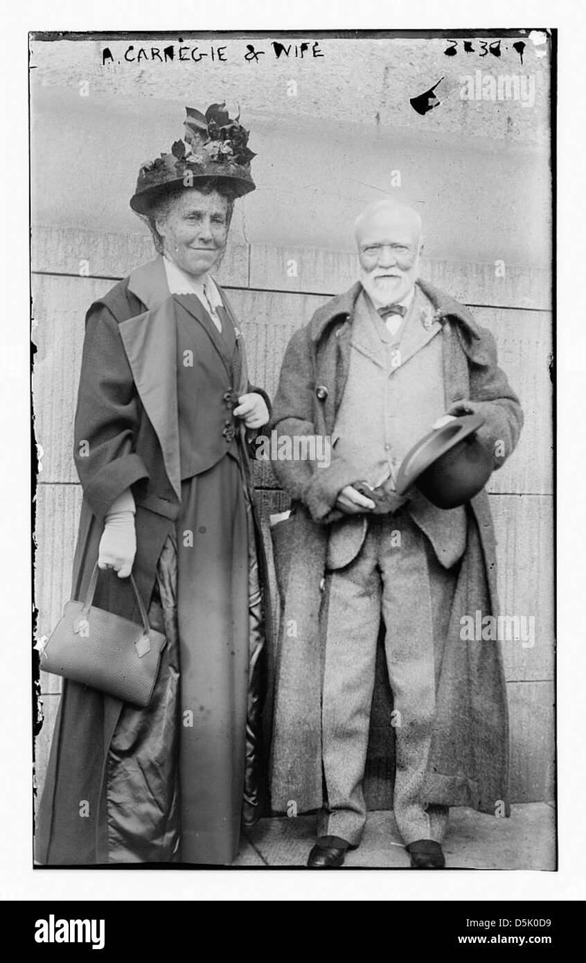 Andrew Carnegie And His Wife Louise Carnegie Banque d'image et photos ...