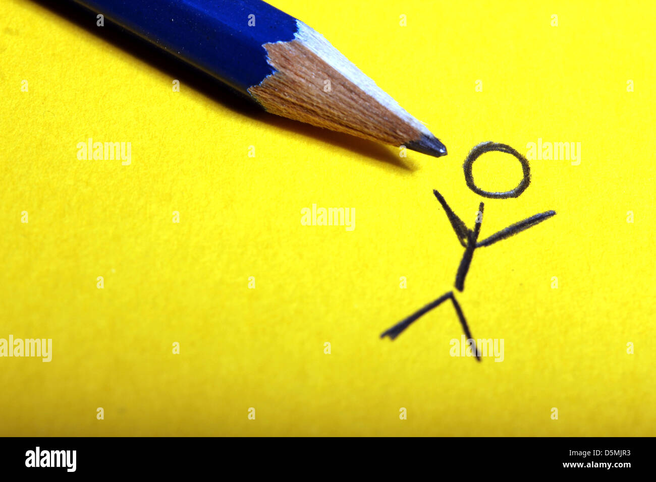 Stickman dessin au crayon Photo Stock - Alamy