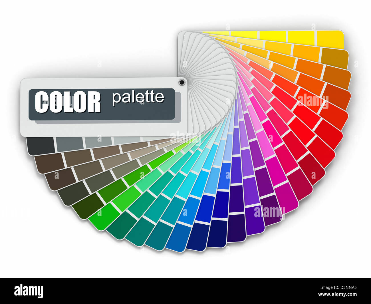 Guide de palette de couleurs sur fond blanc. 3d Photo Stock - Alamy