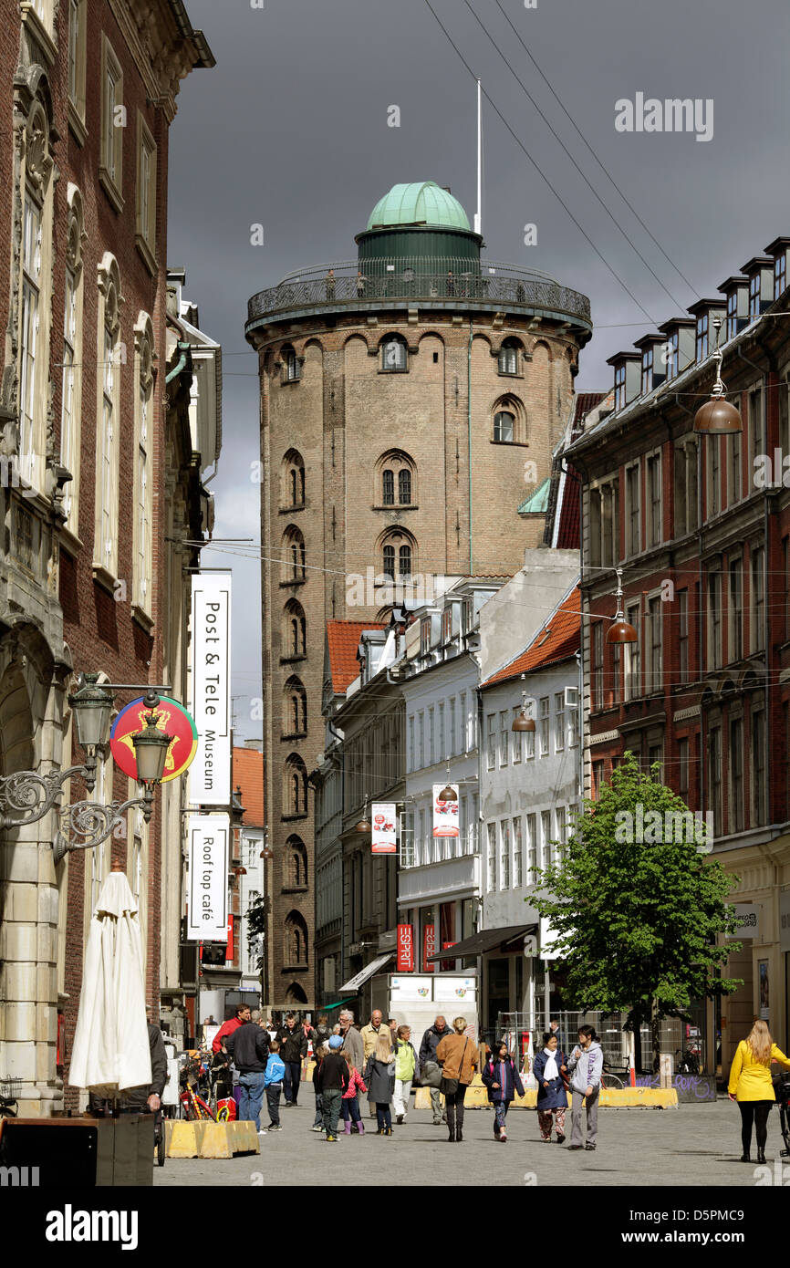 La Rundetaarn (tour ronde), Kobmagergade, dans le centre-ville de ...