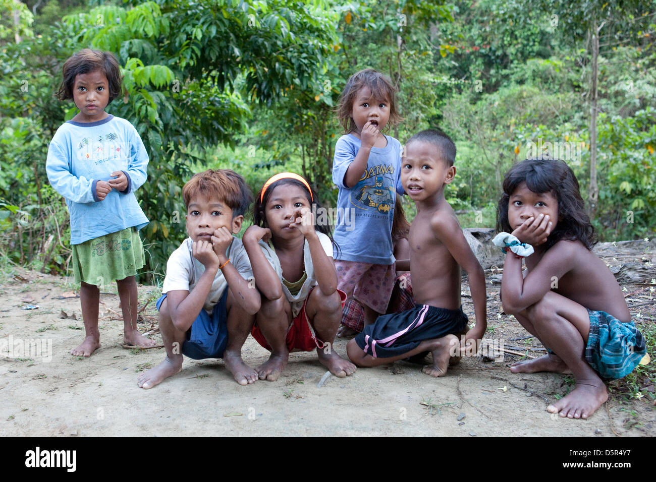 Peu de personnes de la tribu de Batak, Palawan, Philippines Photo Stock ...