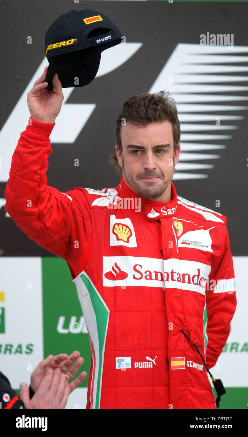 Pilote de Formule 1 espagnol Fernando Alonso Ferrari de vu sur le ...
