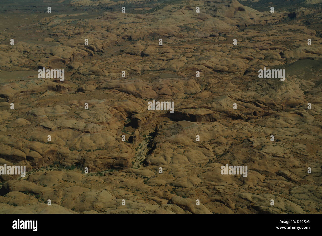 Vue aérienne Nasja Creek et le Pygargue à tête Rock Creek Crossing ...