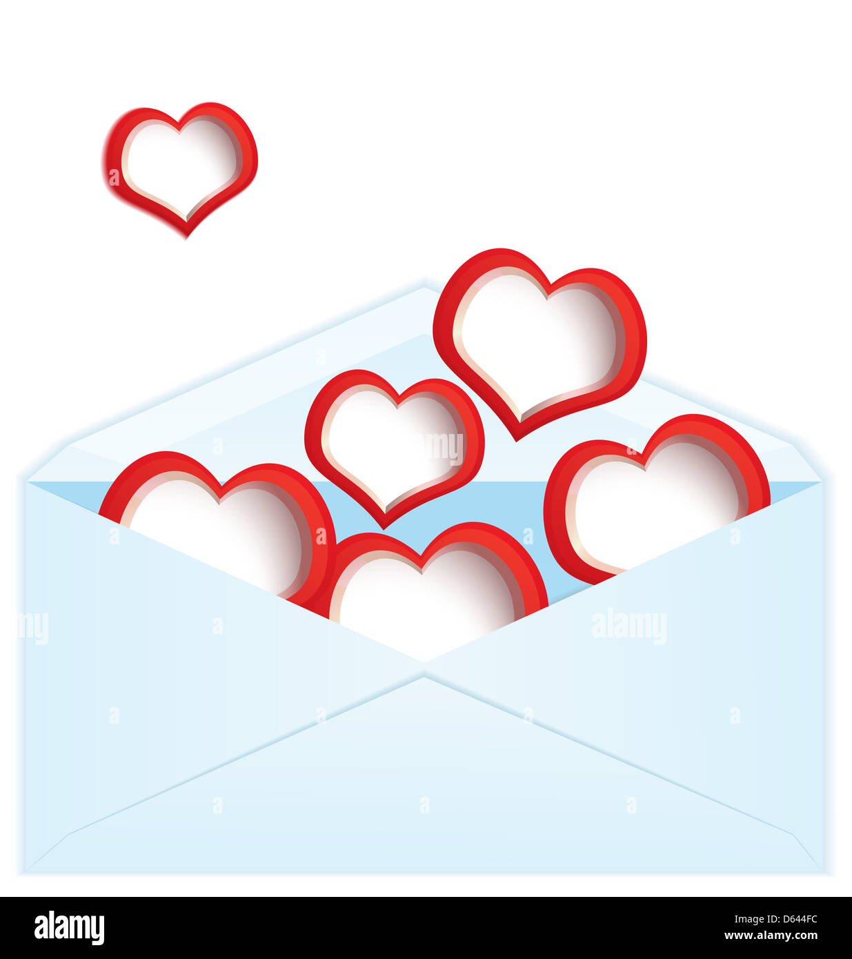 Enveloppe avec coeurs Banque de photographies et d’images à haute ...
