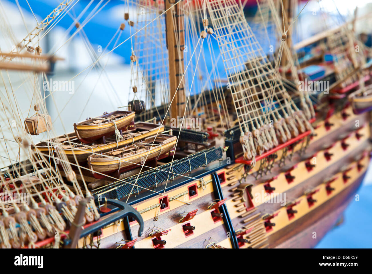 Détail modèle Galleon Photo Stock - Alamy