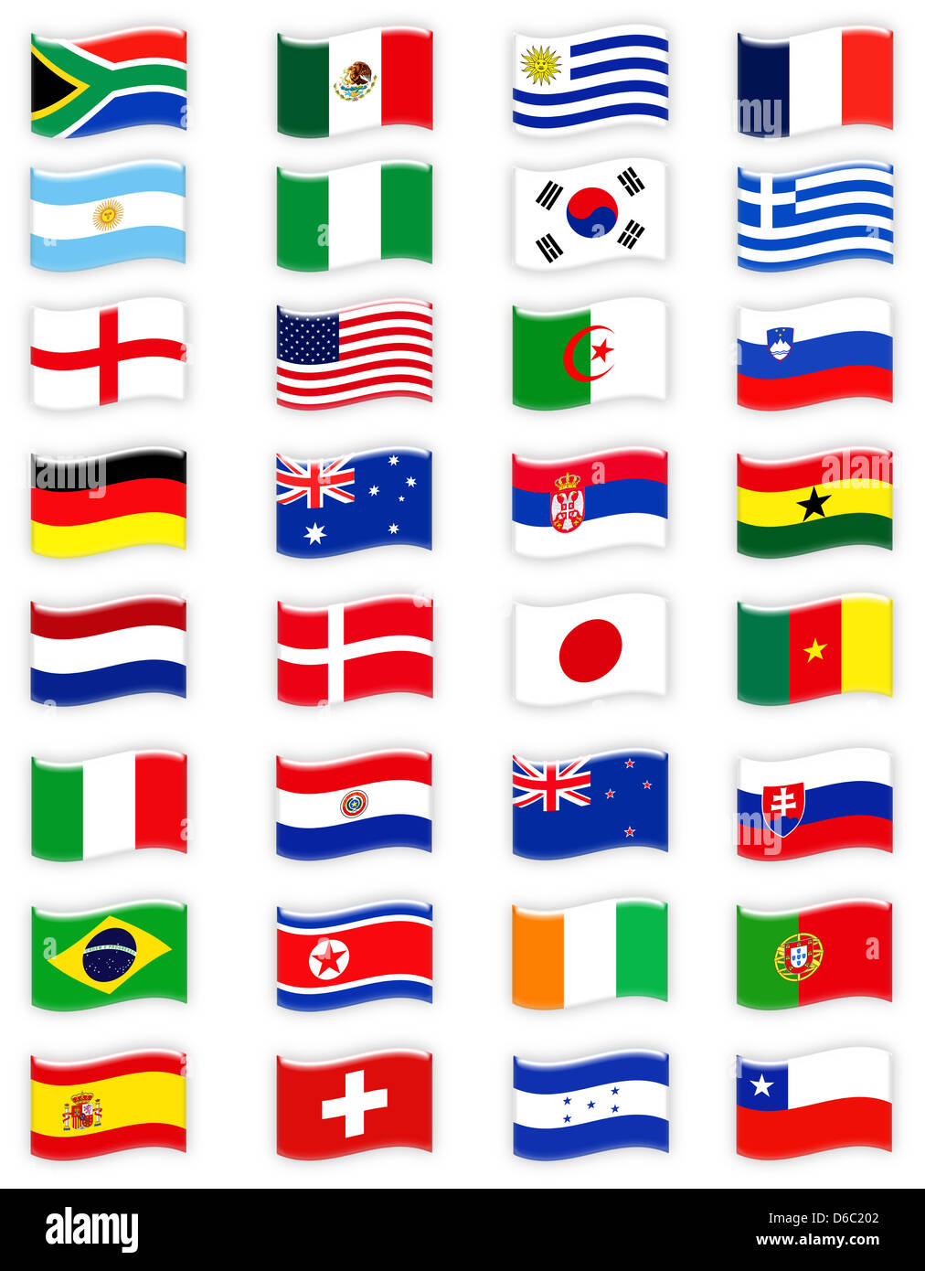 Les Drapeaux De Nombreuses Nations Banque d'images détourées - Alamy