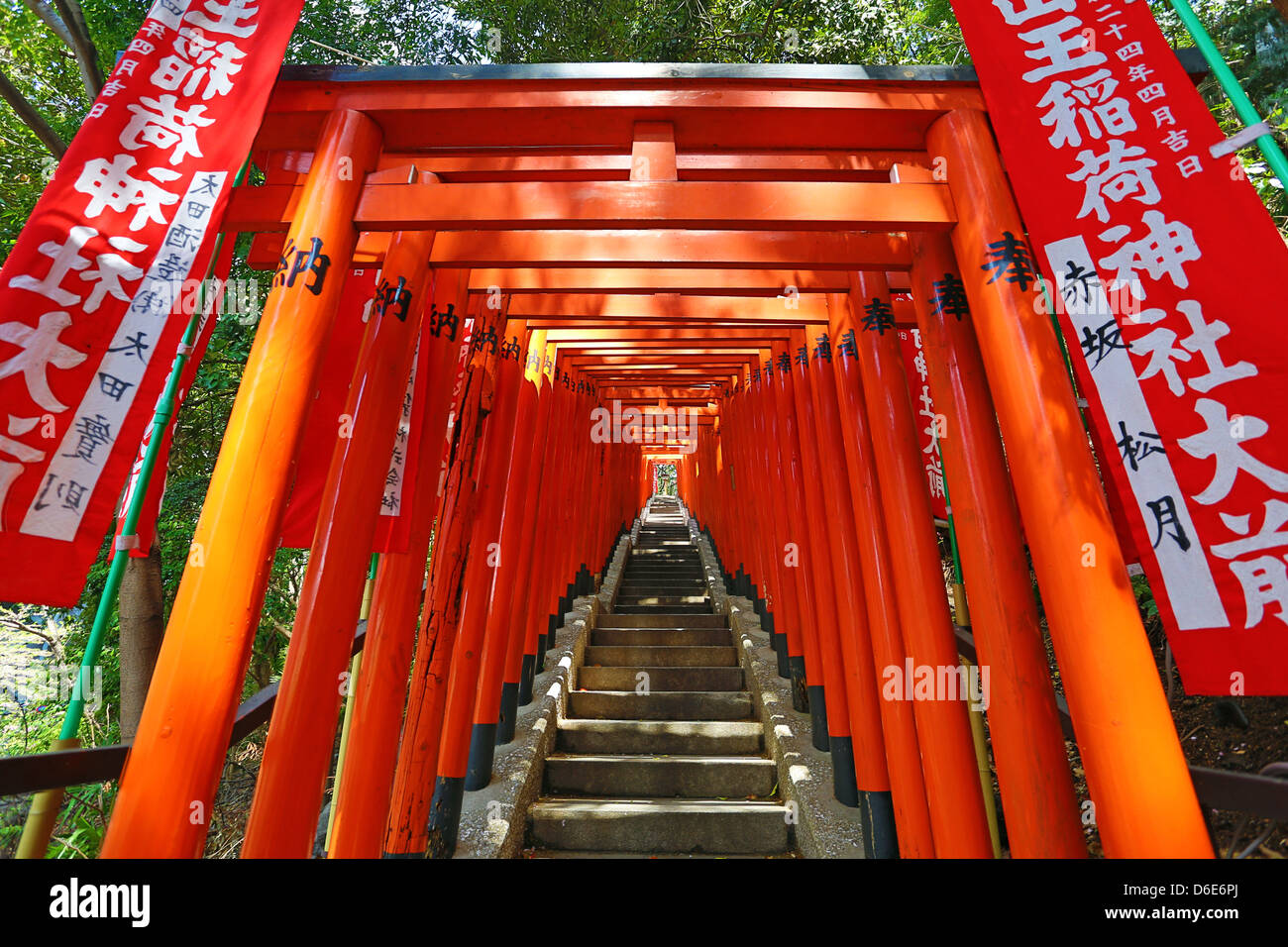 Portes de torii en bois Banque de photographies et d’images à haute ...