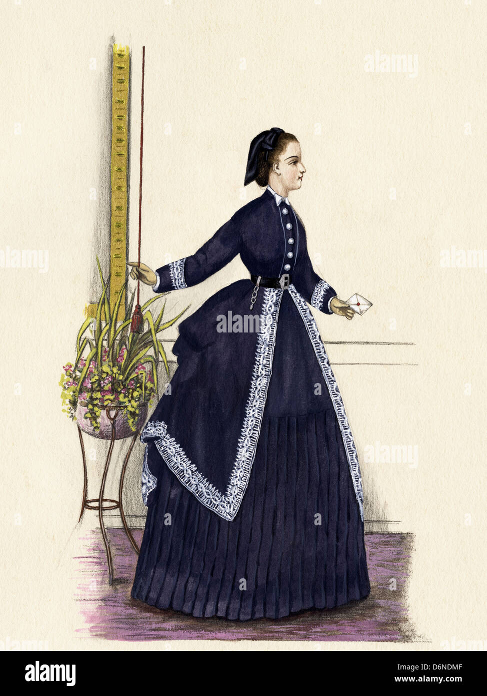 Victorian era clothing illustrations Banque de photographies et d ...