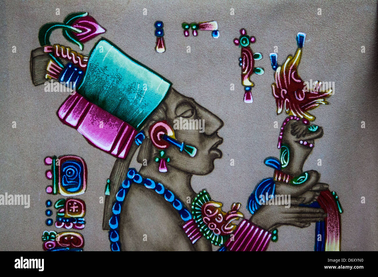 Mayan painting Banque de photographies et d’images à haute résolution ...