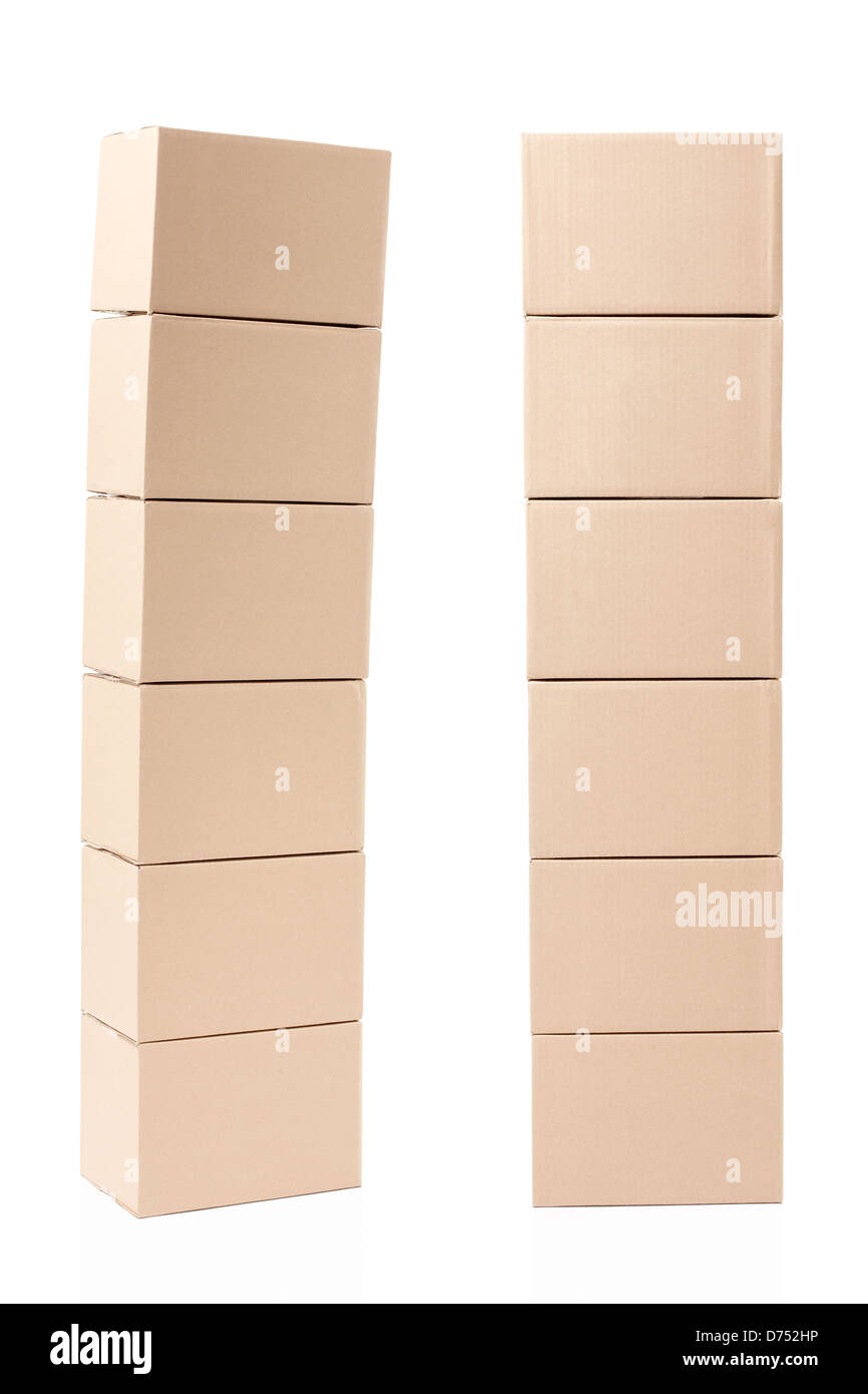 Les piles de carton Photo Stock - Alamy