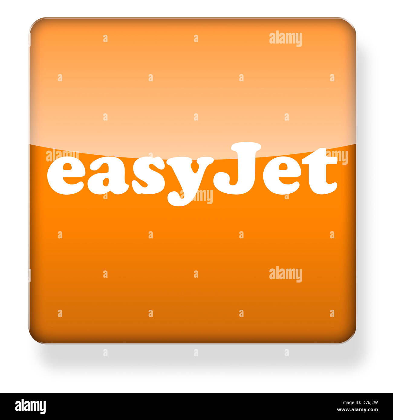 Logo d'easyjet en tant qu'icône de l'application. Chemin de détourage ...