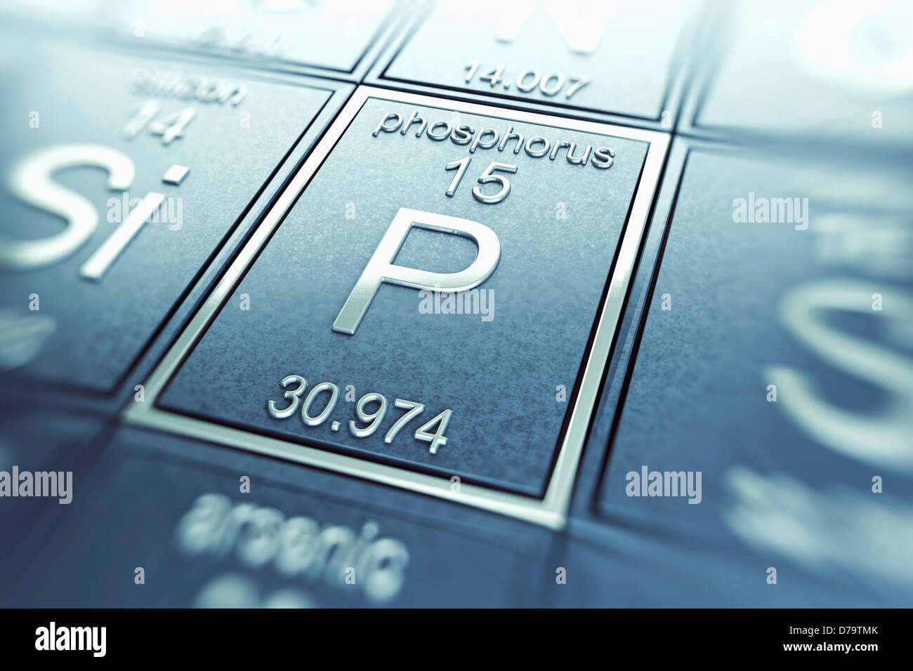 Periodic table element phosphorus Banque de photographies et d’images à ...