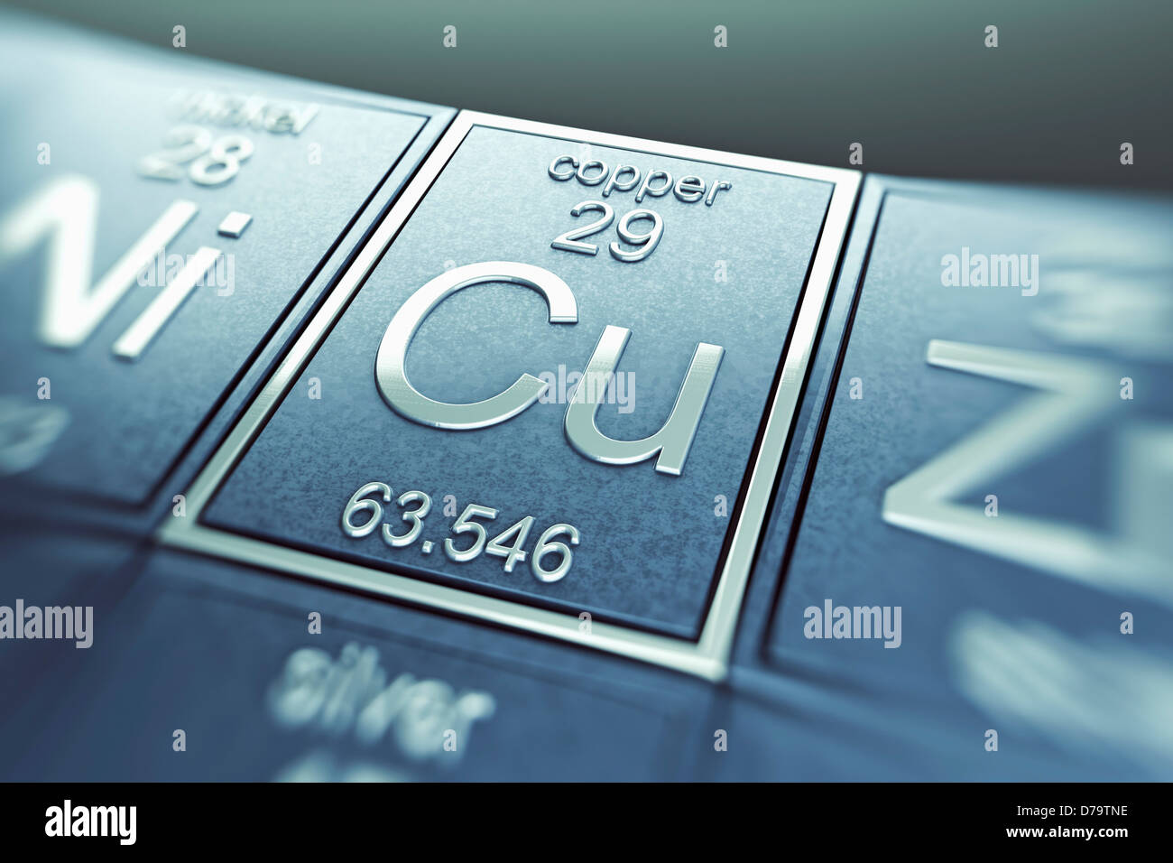Periodic table of elements cu Banque de photographies et d’images à ...