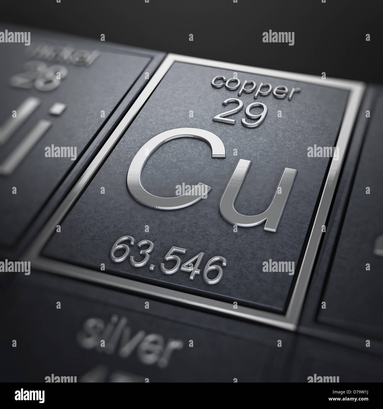 Periodic table of elements cu Banque de photographies et d’images à ...