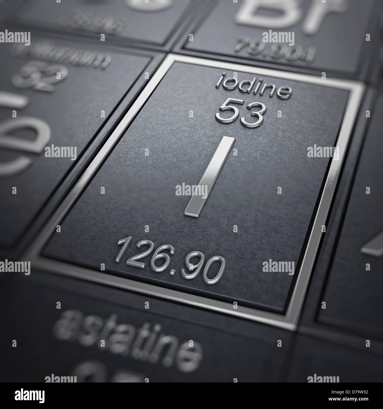 Iodine chemical element periodic table Banque de photographies et d ...