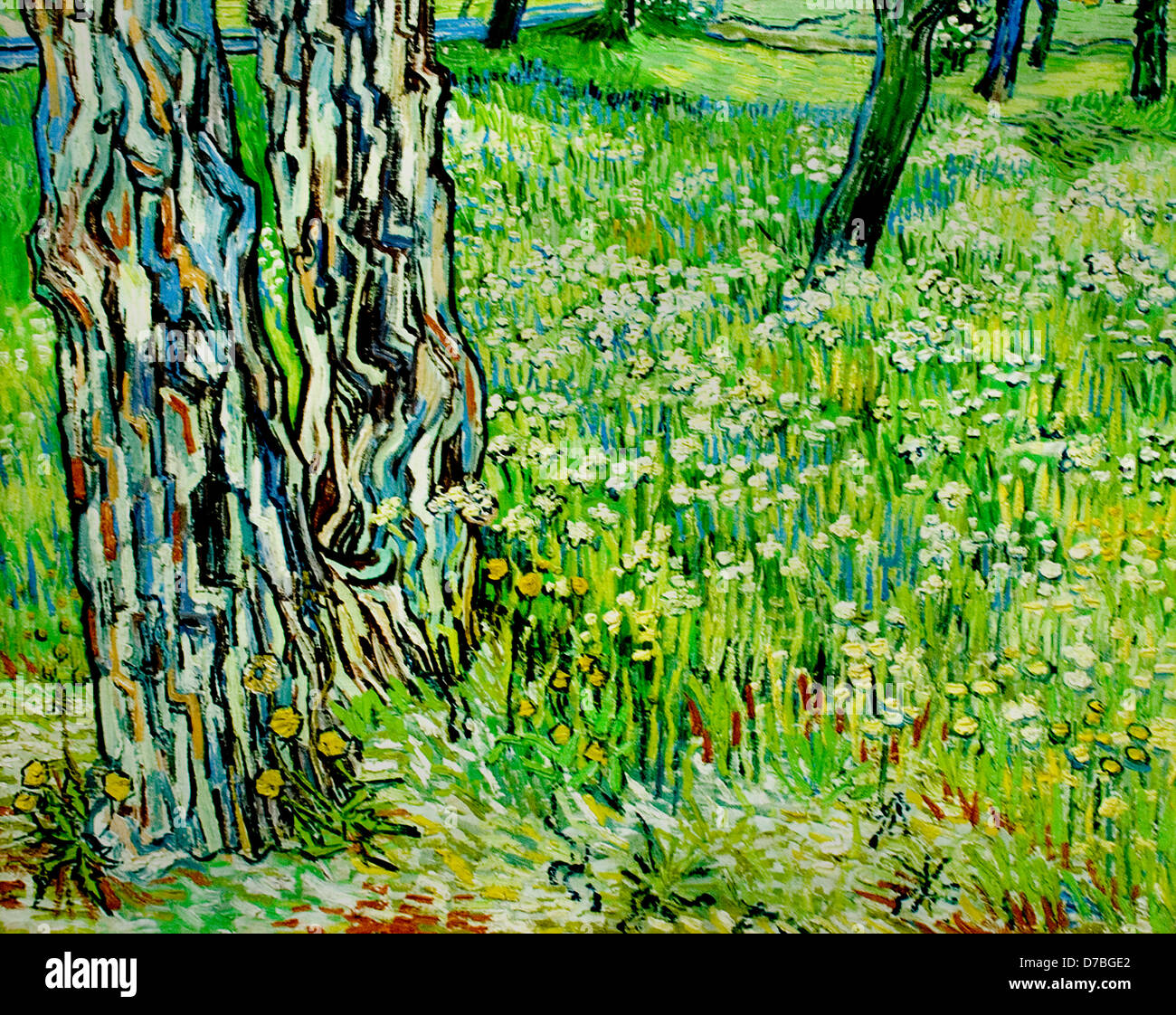 Les troncs des arbres dans l'herbe 1890 Vincent van Gogh 1853- 1890 ...