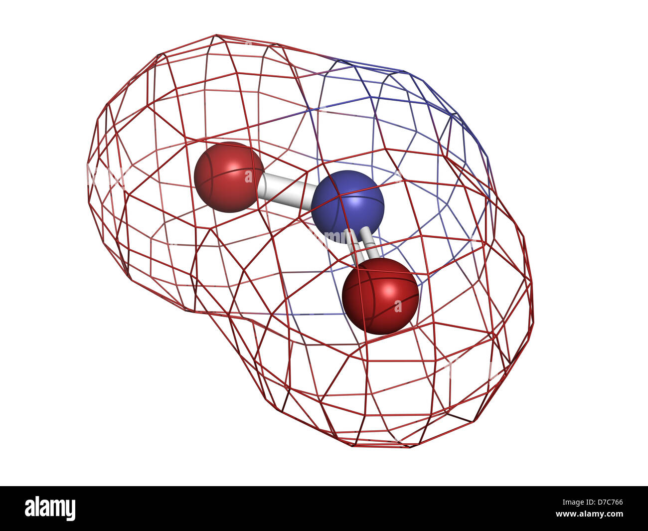 Le dioxyde d'azote (NO2, NOx) gaz toxique et polluant l'air, le modèle ...