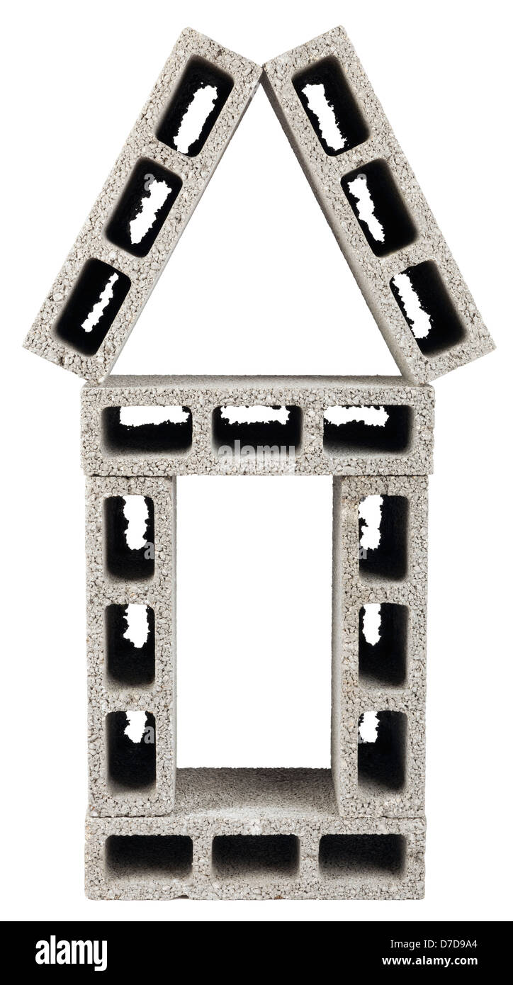 Frontail voir des blocs de construction de béton gris (alias parpaing ...