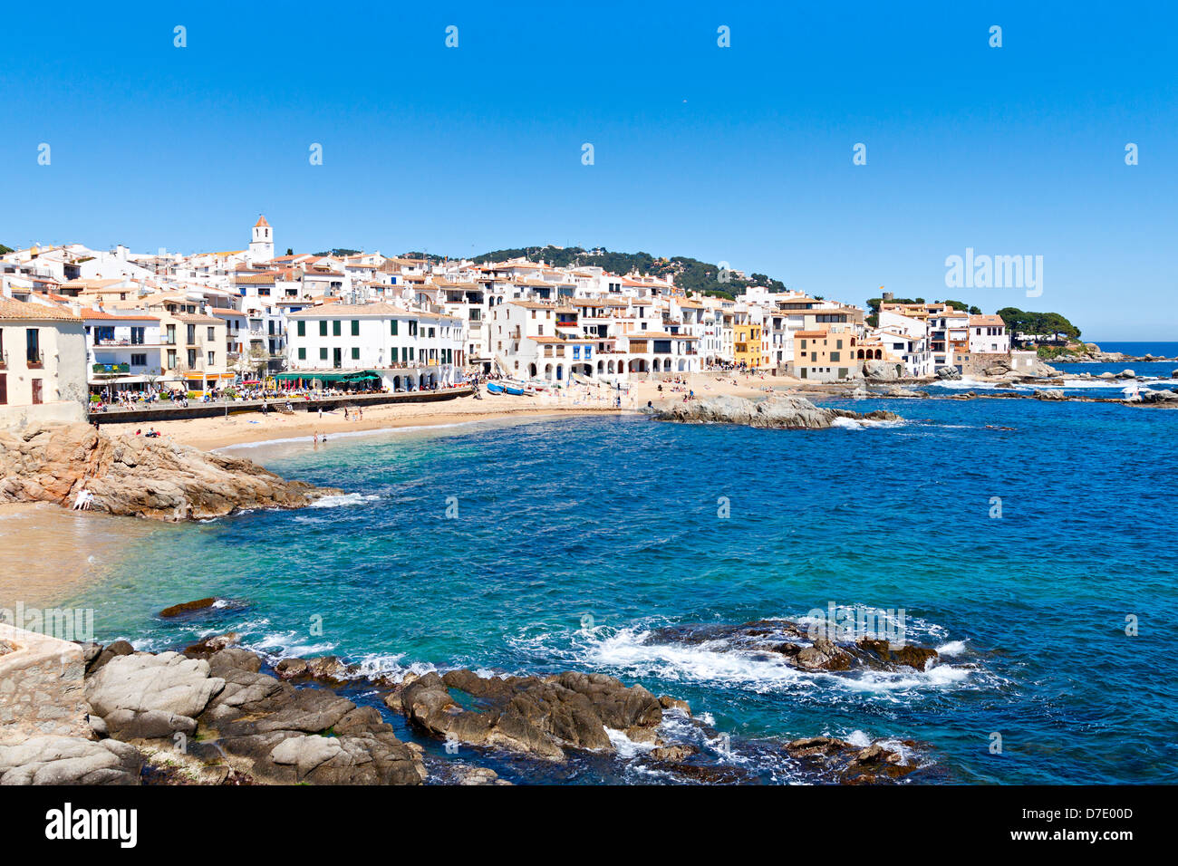 Le village de Calella de Palafrugell (Costa Brava, Catalogne, Espagne ...