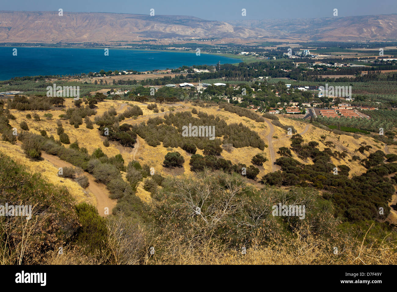 Vue sur mer bord sud Galilée (a.k.a Lac Génésareth Lac de Tibériade ...