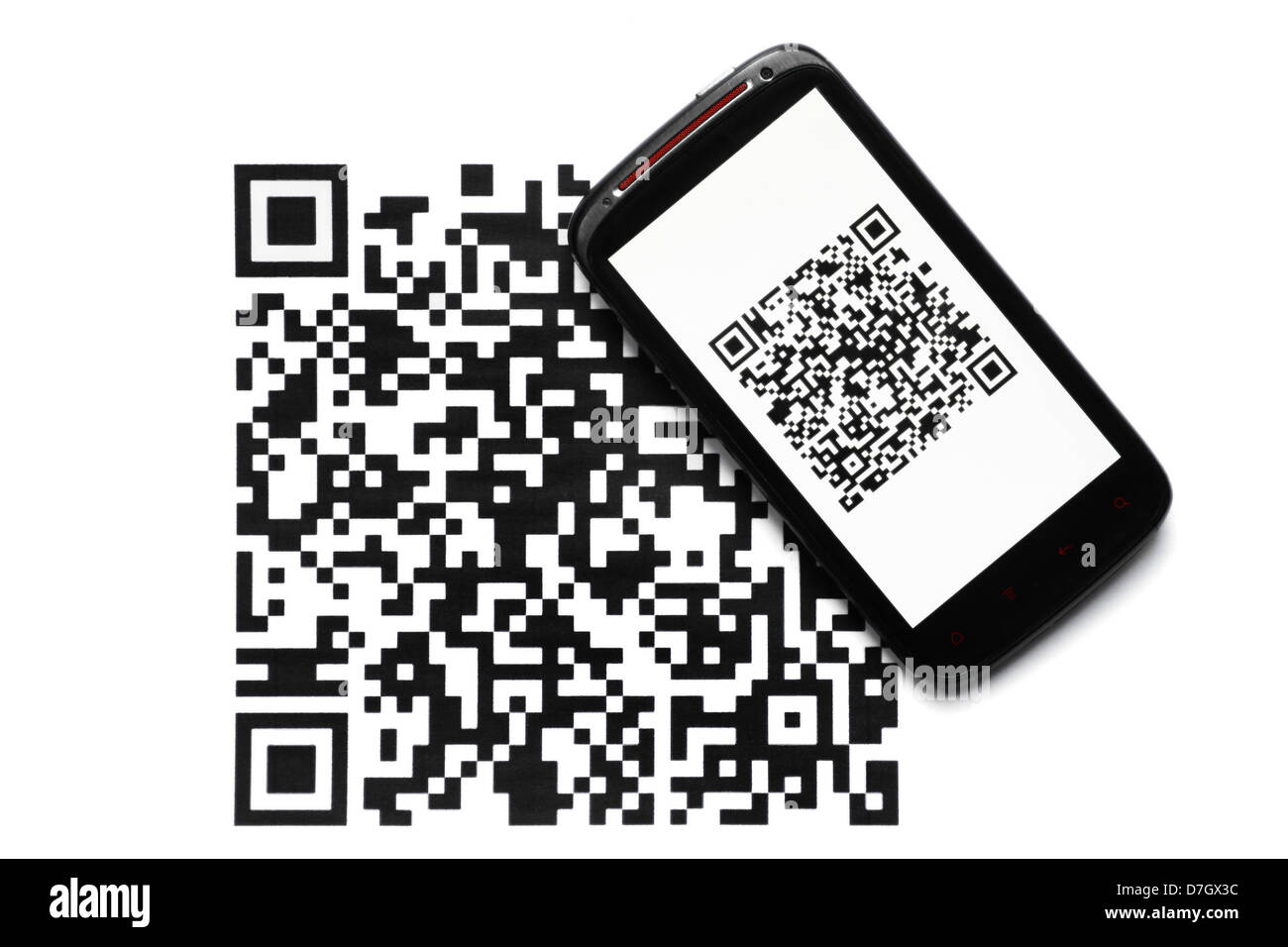 Qr code et code binaire Banque d'images détourées - Alamy