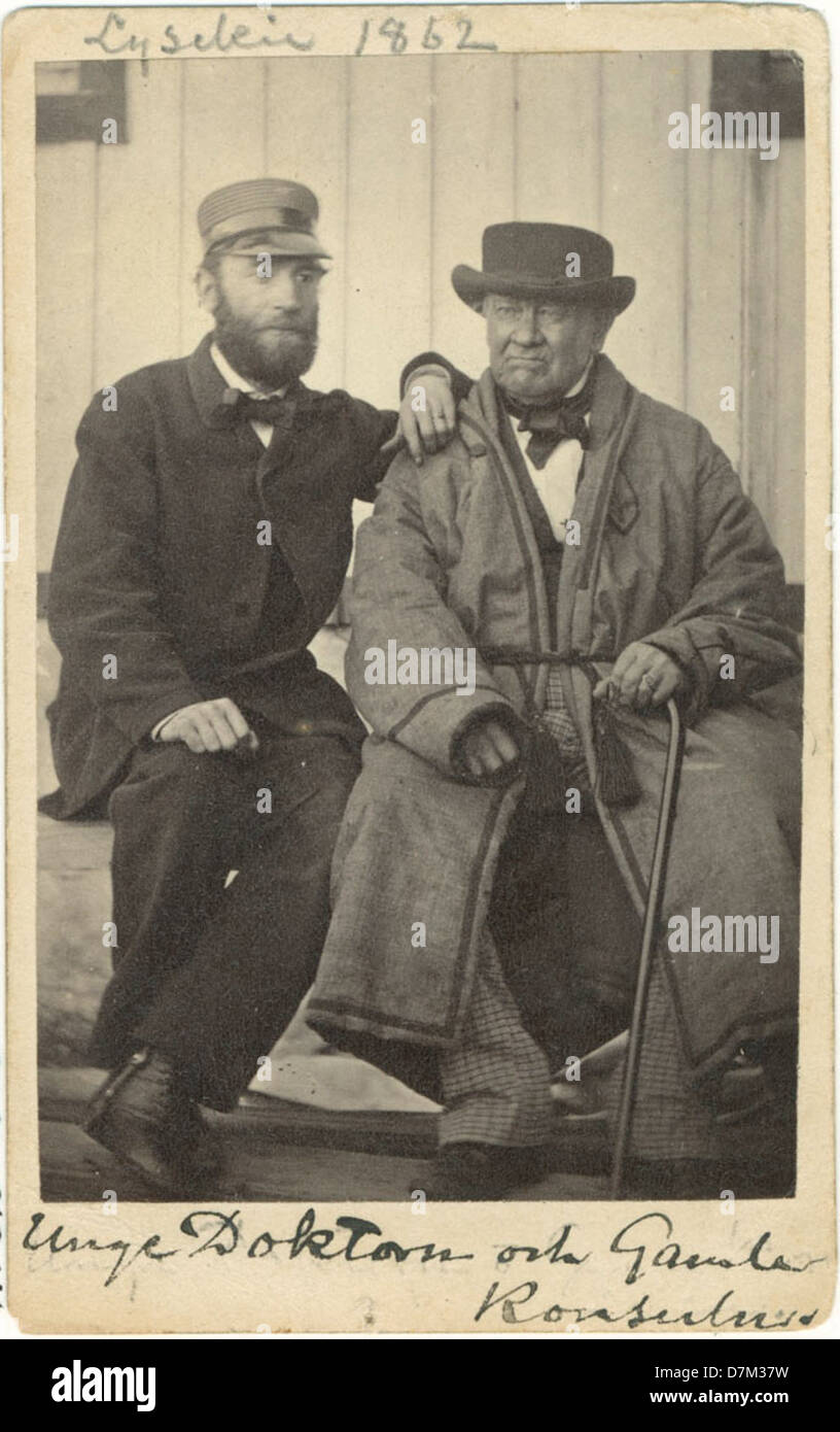 Cette photographie montre Carl Curman et l'ancien consul Mollén à ...
