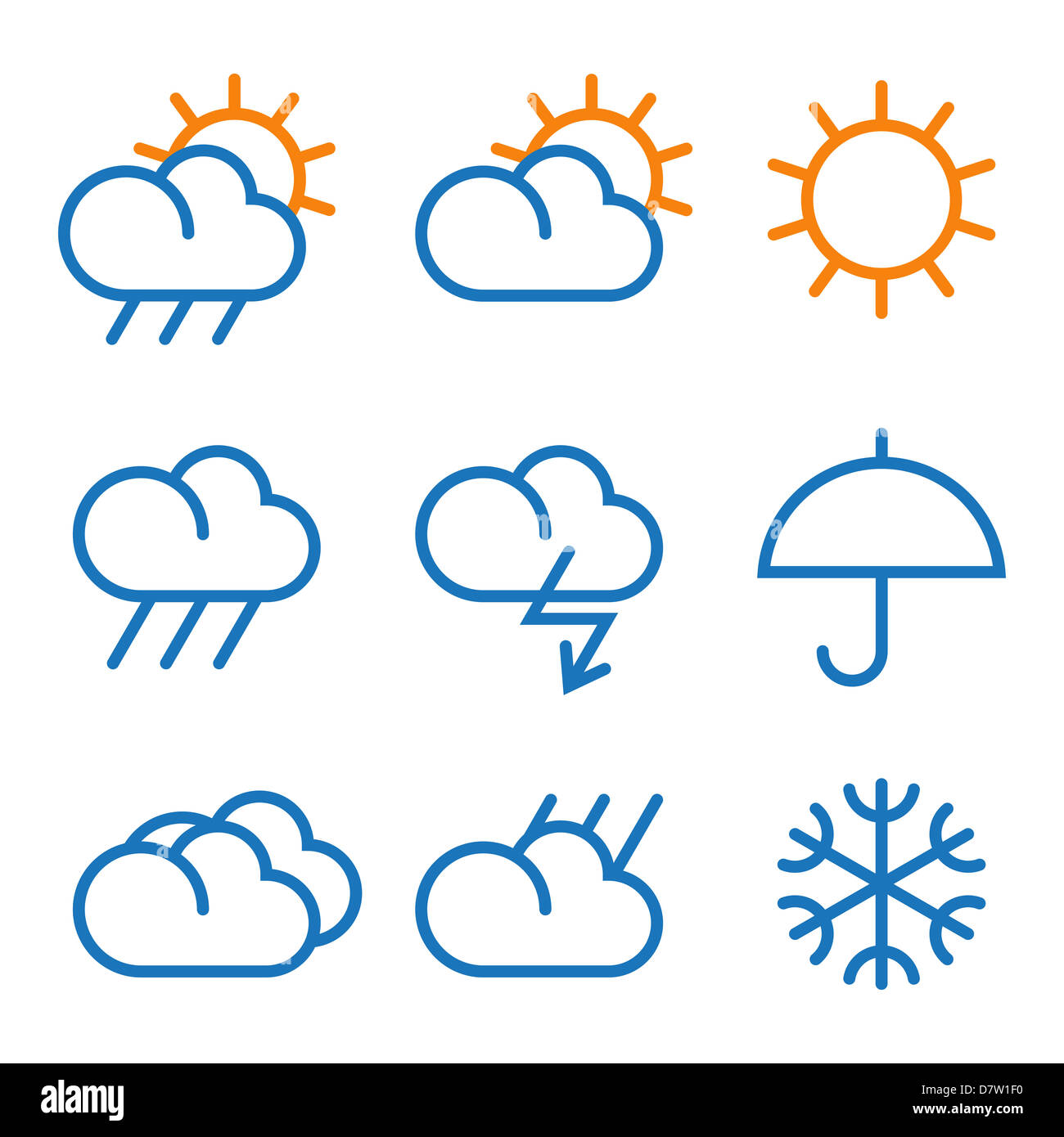 Symboles météo Banque de photographies et d’images à haute résolution ...