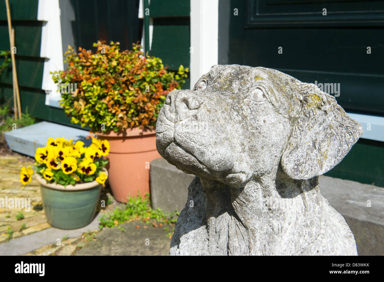 Stone garden statue dog Banque de photographies et d’images à haute ...