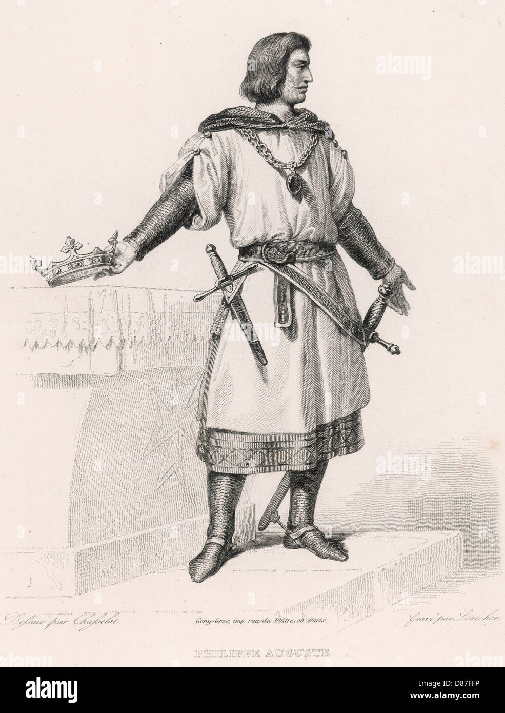 Philippe ii auguste roi de france 1165 1223 Banque de photographies et ...