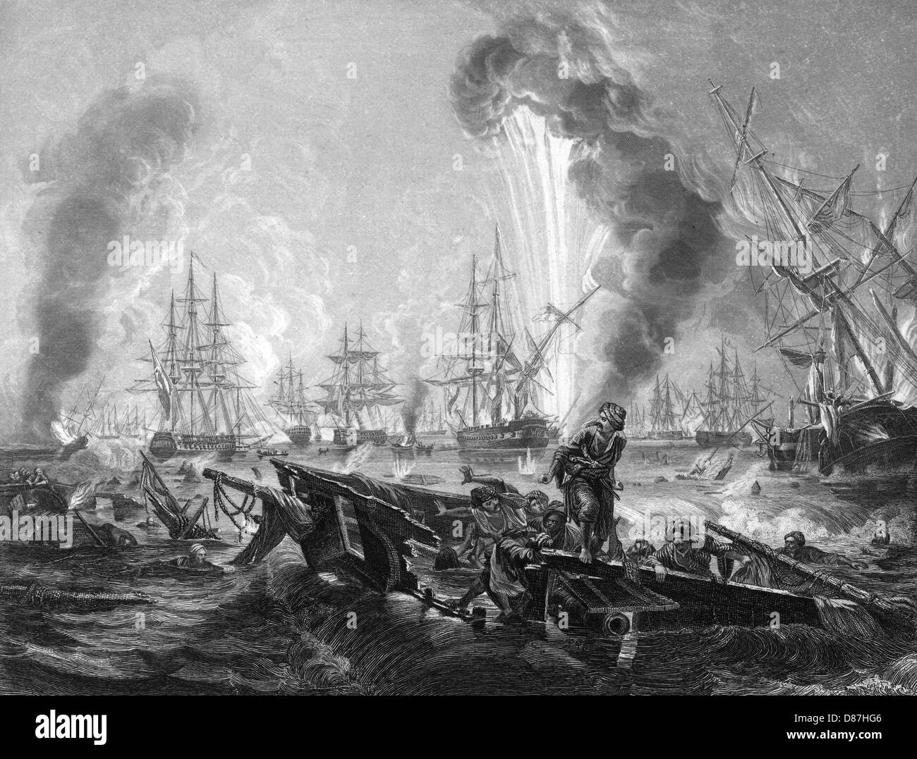 Bataille Navale De Navarin Banque d'images noir et blanc - Alamy