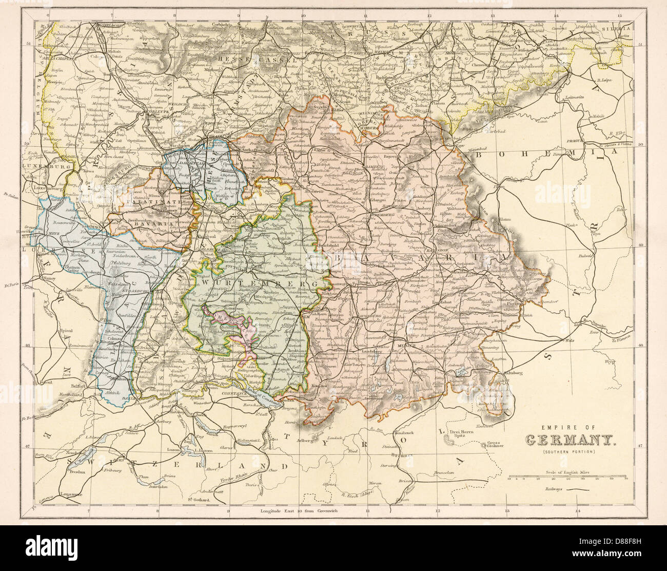 Carte europe 1880 Banque de photographies et d’images à haute ...