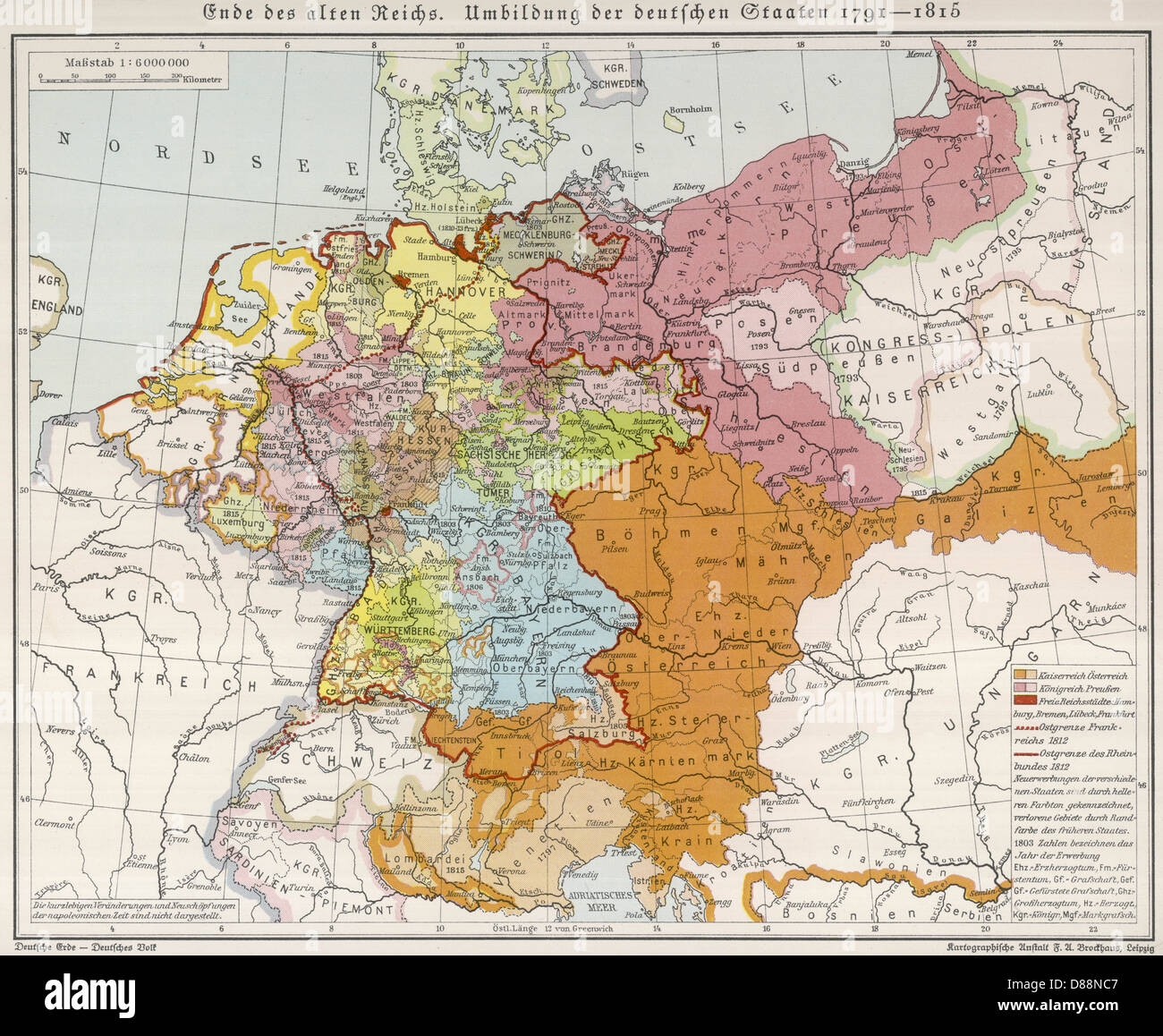 Map 1815 europe Banque de photographies et d’images à haute résolution ...