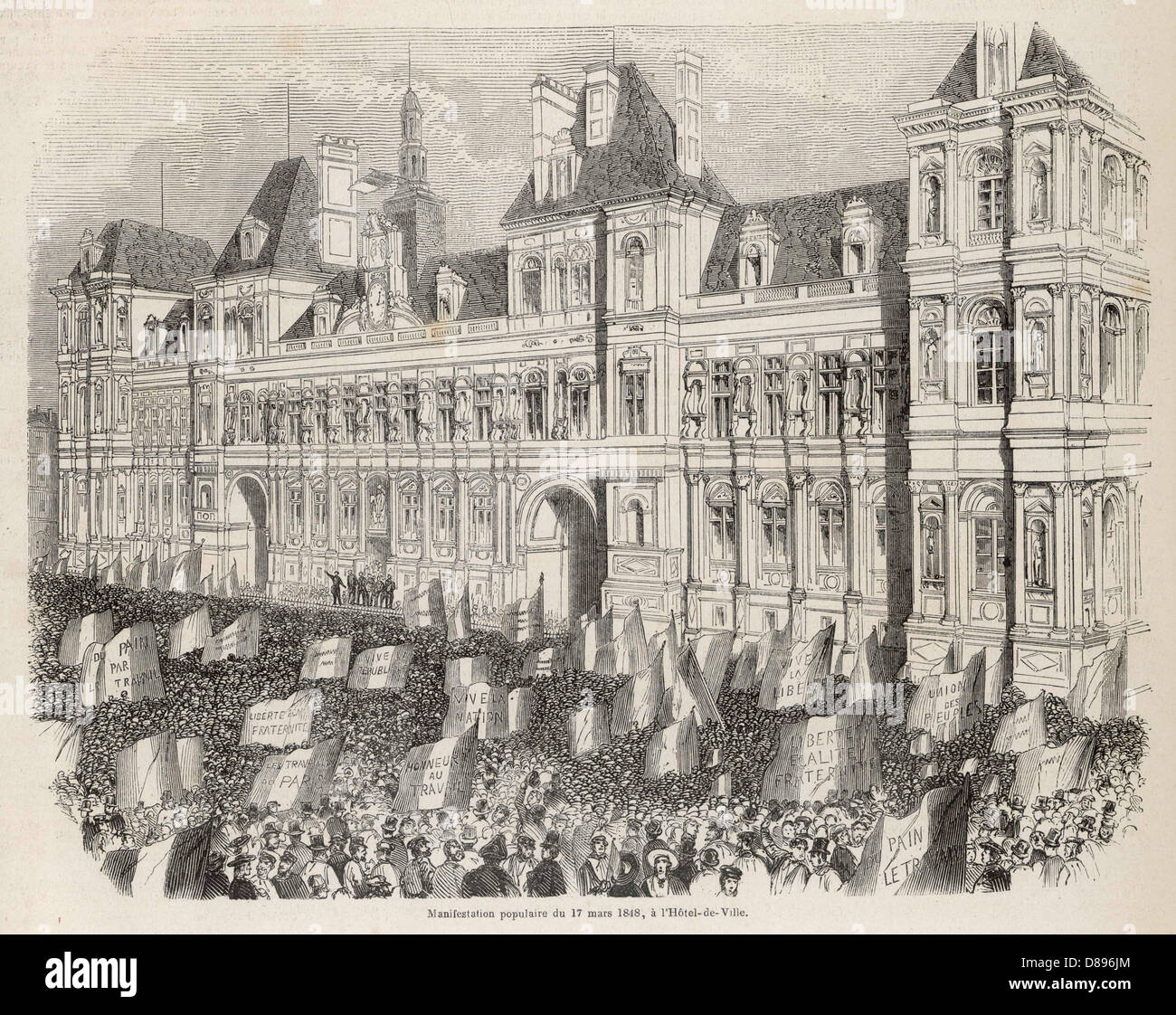 Demo Paris 1848 Banque d'image et photos - Alamy