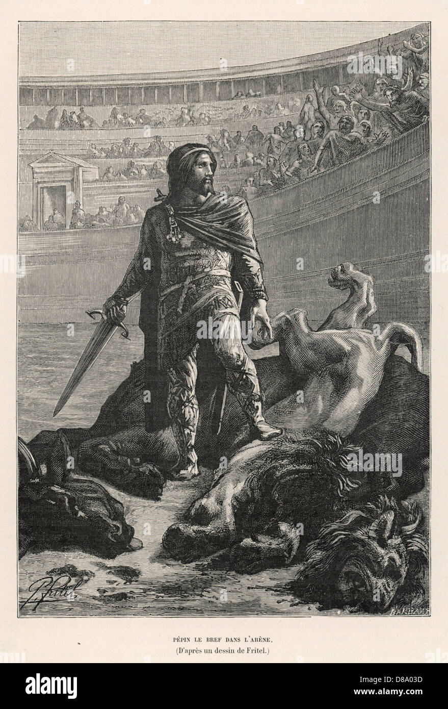 Lion in arena Banque de photographies et d’images à haute résolution ...