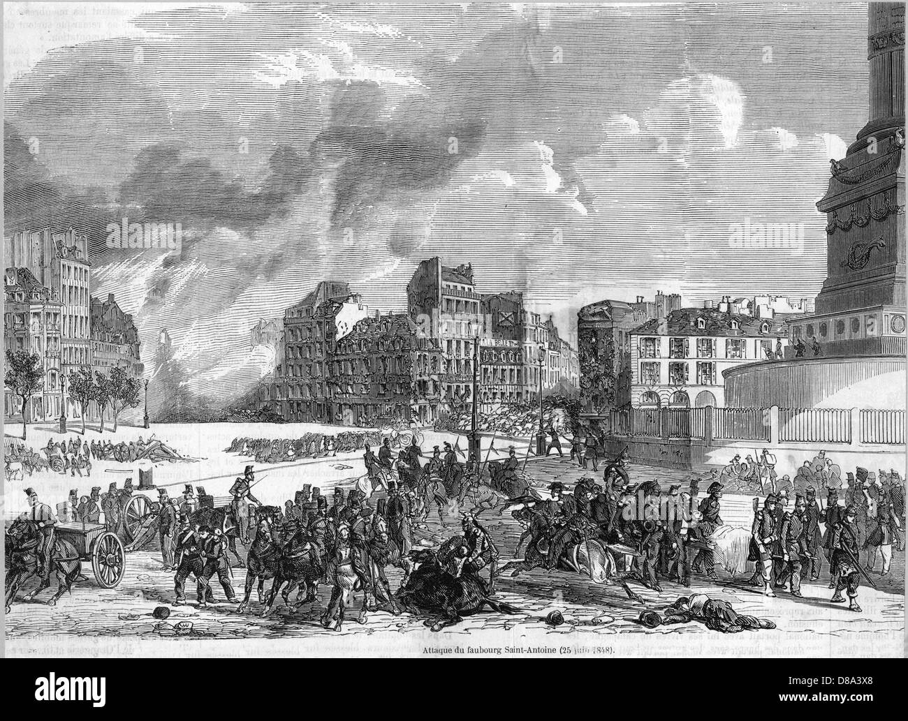 Revolution 1848 paris Banque d'images noir et blanc - Alamy