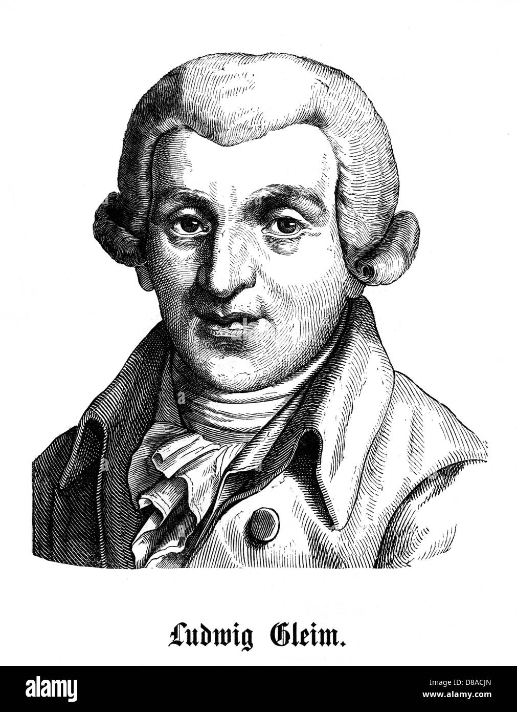 Johann wilhelm ludwig gleim Banque d'images noir et blanc - Alamy