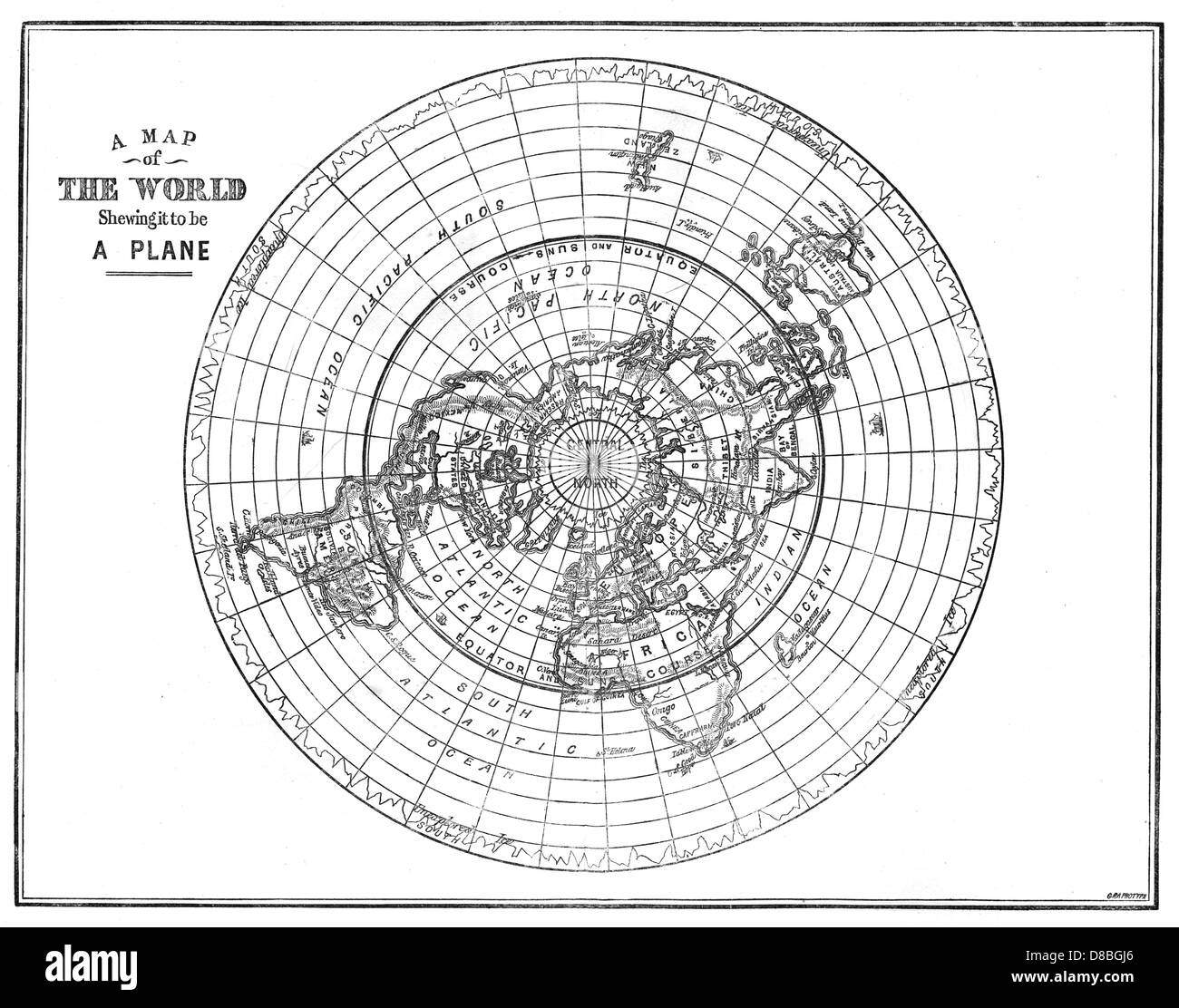 Carte De La Terre Plate Banque d'image et photos - Alamy