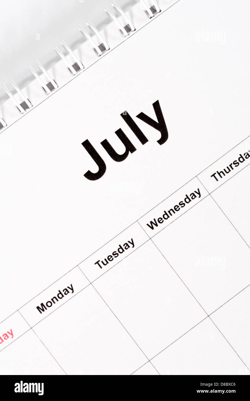 Calendrier d'une seule page Banque de photographies et d’images à haute ...