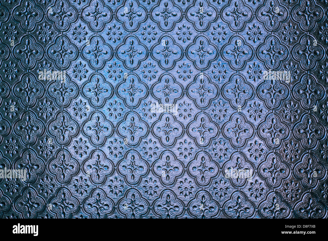 Blue stained glass seamless background Banque de photographies et d ...