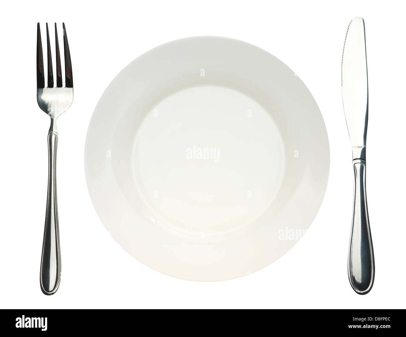 Fourchette couteau assiette Banque de photographies et d’images à haute ...