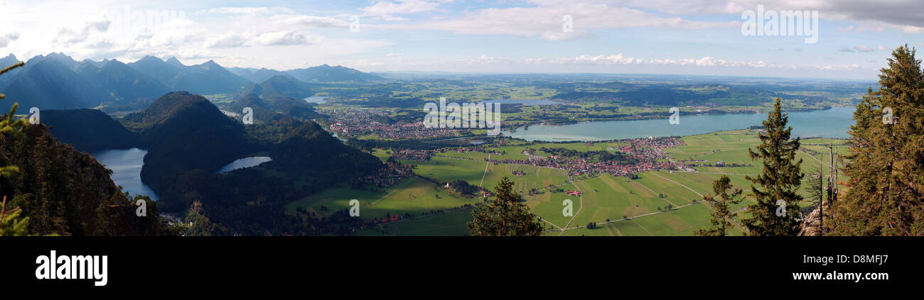 Panorama depuis le lac du forgensee Banque de photographies et d’images ...