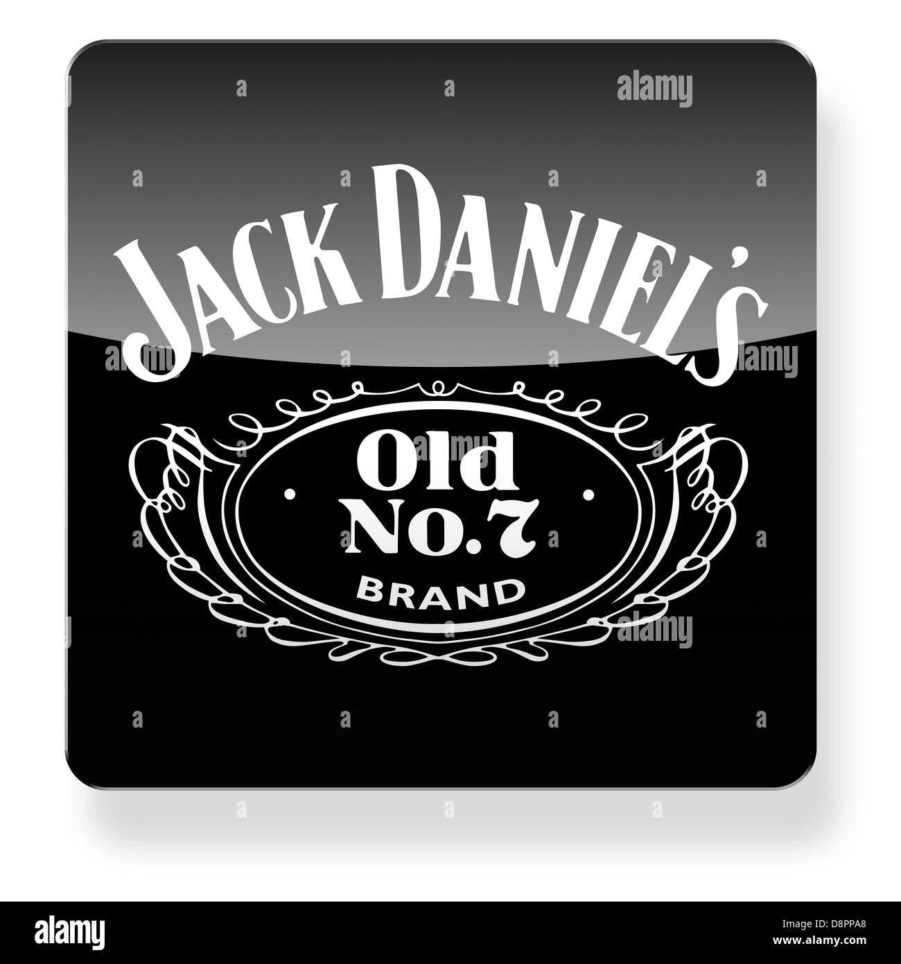 Jack Daniel's whiskey logo comme une icône de l'application. Chemin de ...