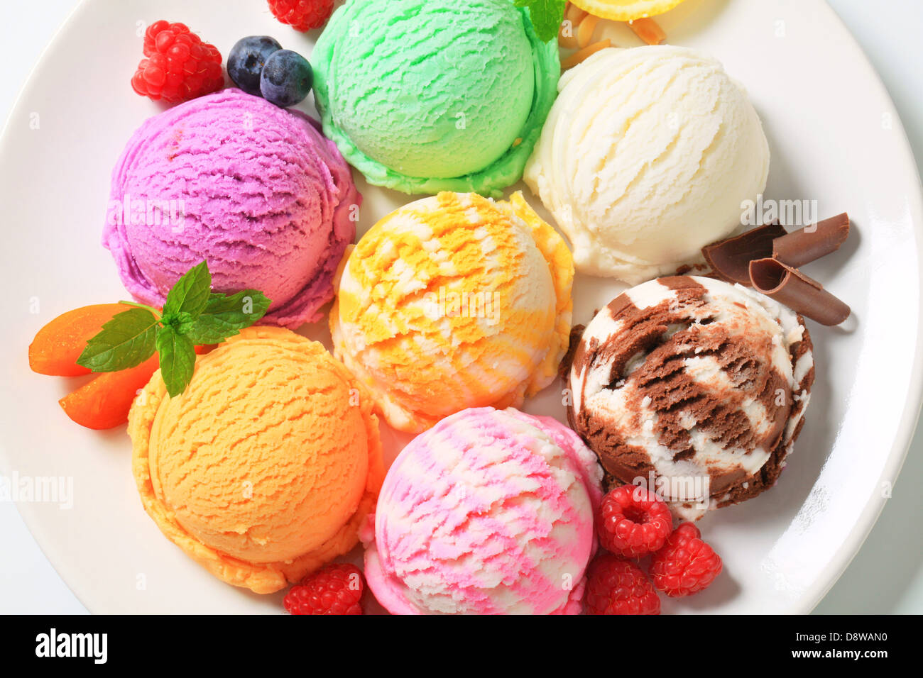 Différents types de crème glacée Photo Stock - Alamy